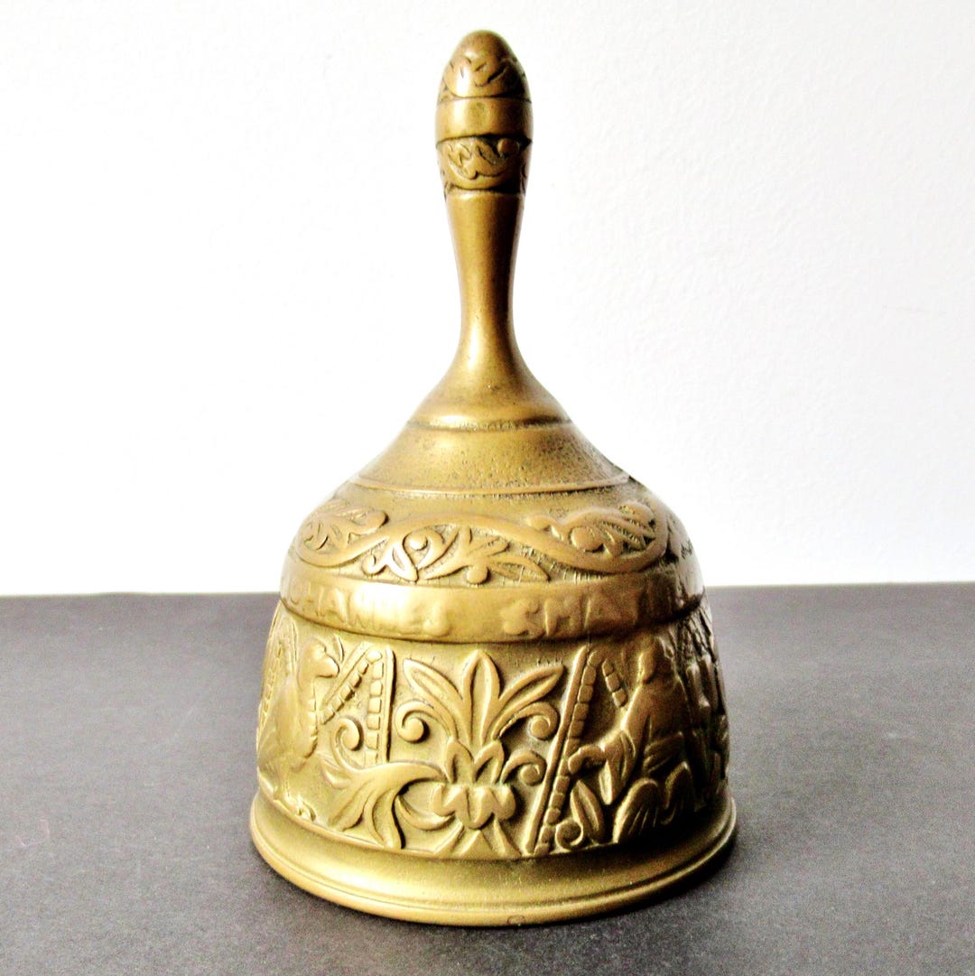 Brass Church Bell With Apostles Animals Religious Sacred Sanctuary ...