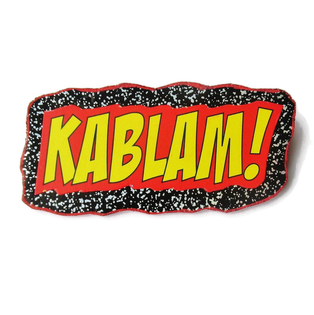 Comic Brooch KABLAM Cartoon Speech Pin Handmade Funky Jewellery - Etsy