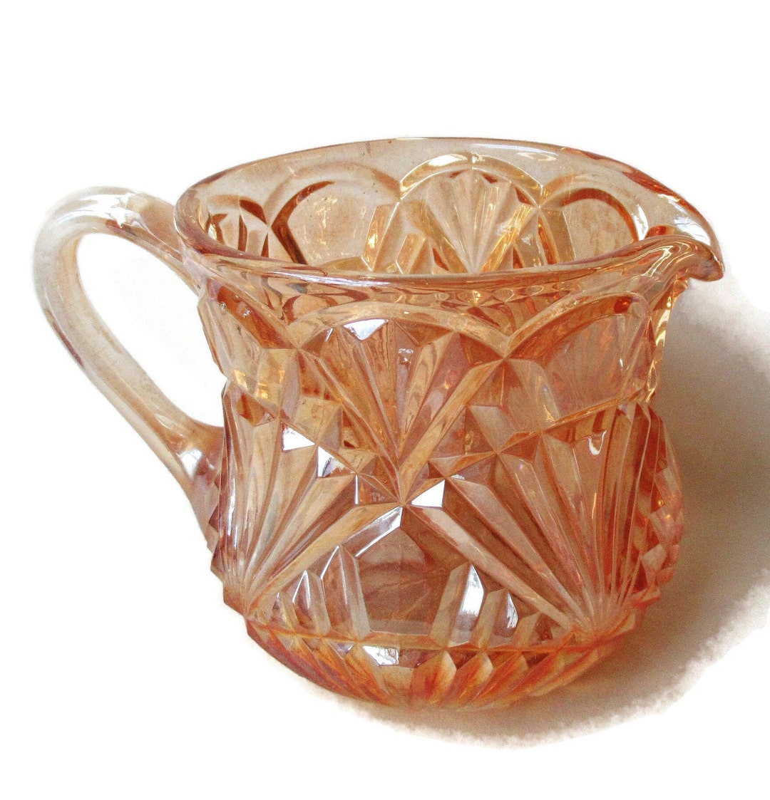 Art Deco Carnival Glass Jug Double Fan Design Josef Rindskopf ...