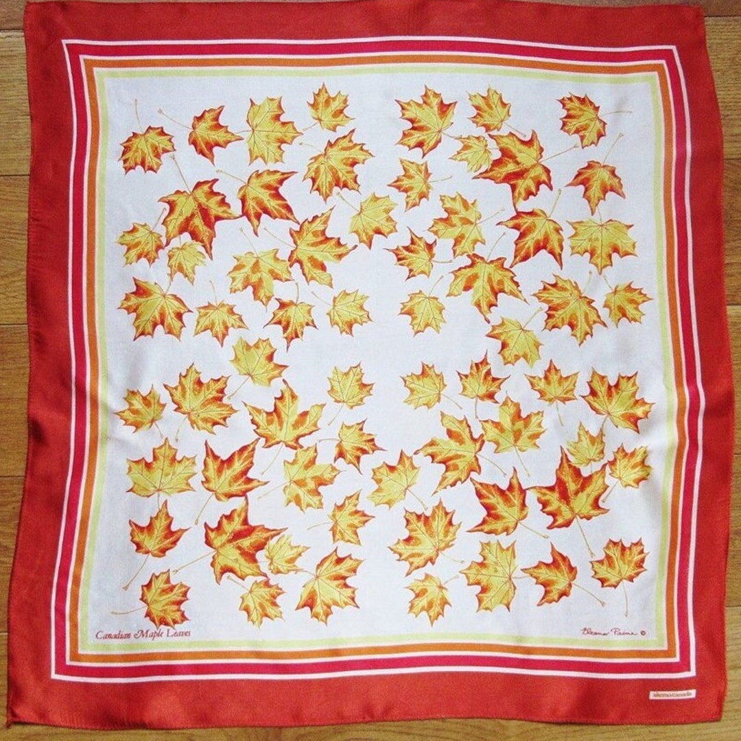 Maple Leaf Scarf by Eleanor Paine for Skemo Canada Vintage Autumn ...
