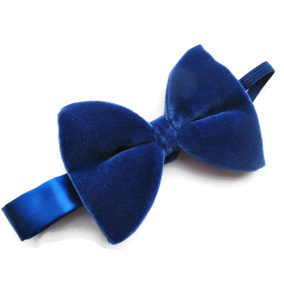 Blue Velvet Bow Tie Vintage Smart Dicky Bowtie by Sophos - Etsy