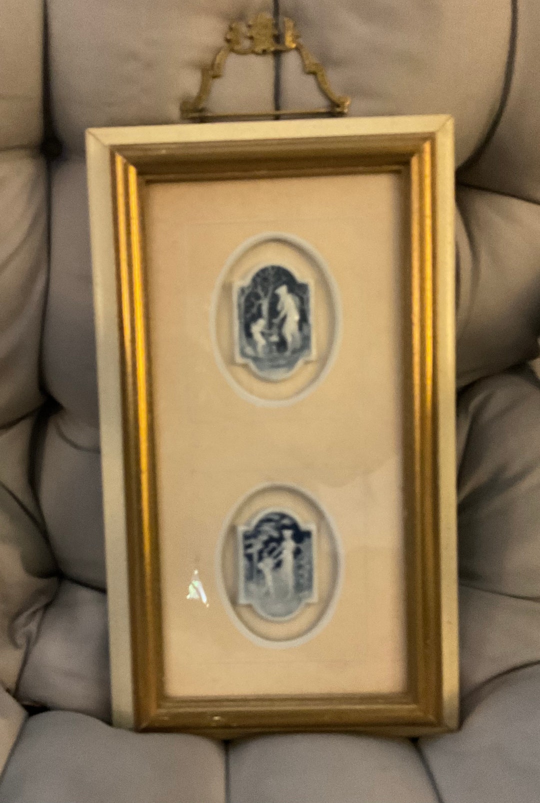 Genuine Limoges Cameos in Frame mother With Child - Etsy