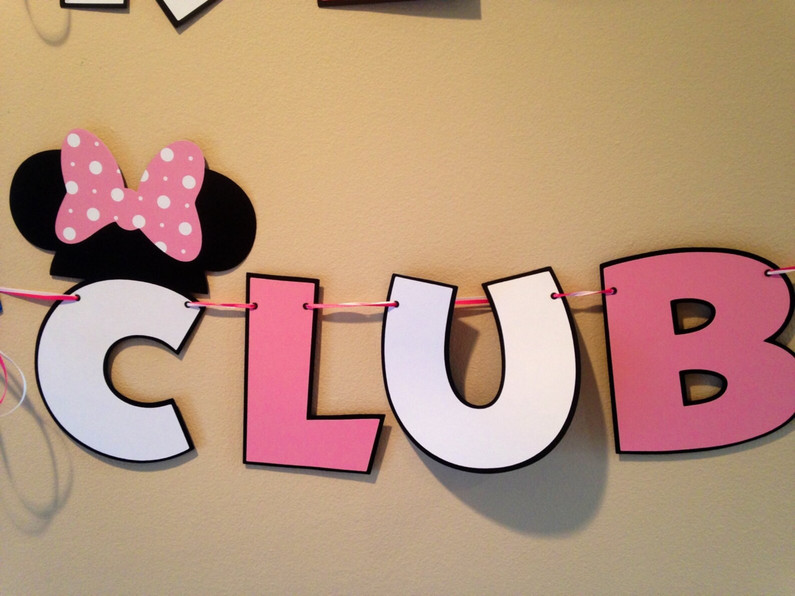 Minnie Mouse Clubhouse Banner Personal Name Minnie Party - Etsy
