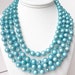 Light Blue Necklace, Bib, Statement Necklace, 4 Strand, Crystal, Beaded ...