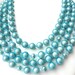 Light Blue Necklace, Bib, Statement Necklace, 4 Strand, Crystal, Beaded ...