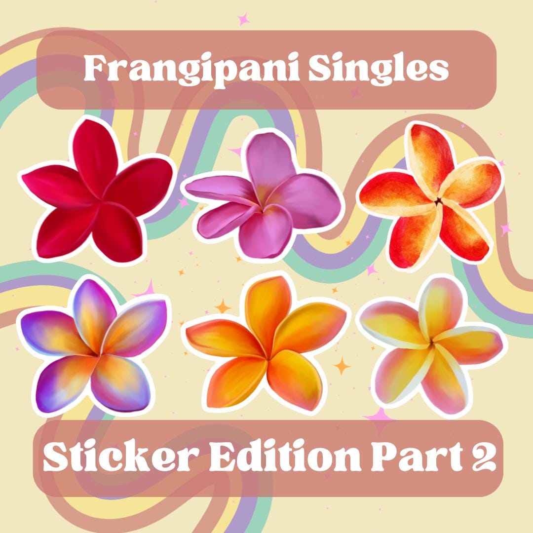 Frangipani Single Stickers Part 2 - Etsy