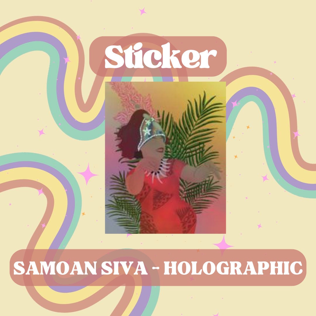 Samoan Siva- Holographic Sticker - Etsy
