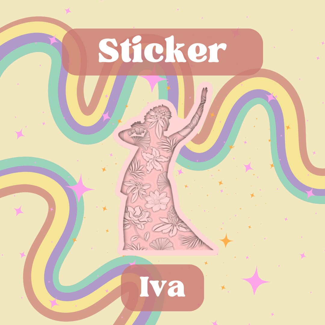 Iva - Polynesian Dancer Sticker - Etsy