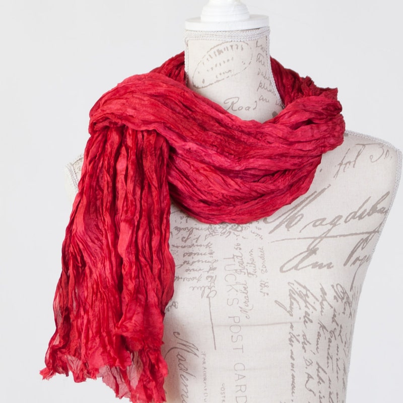 Red Scarfs - Etsy