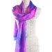 Bright Pink and Blue Silk Scarf /magnificent Shocking Pink and Blue ...