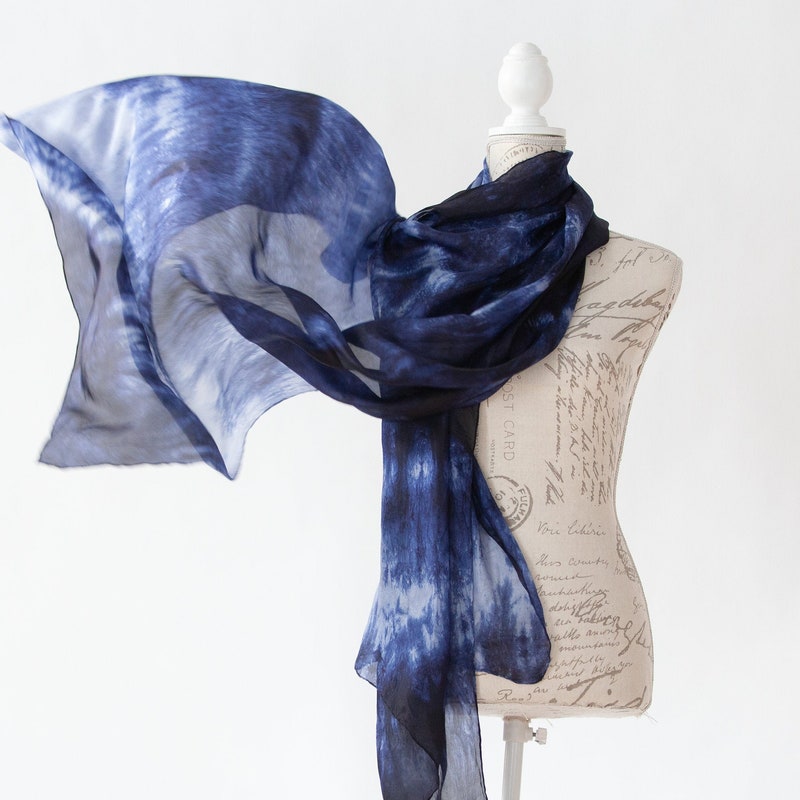 Blue Scarf - Etsy