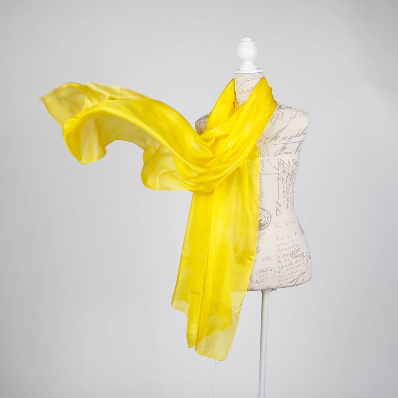 Bright Yellow Scarf - Etsy