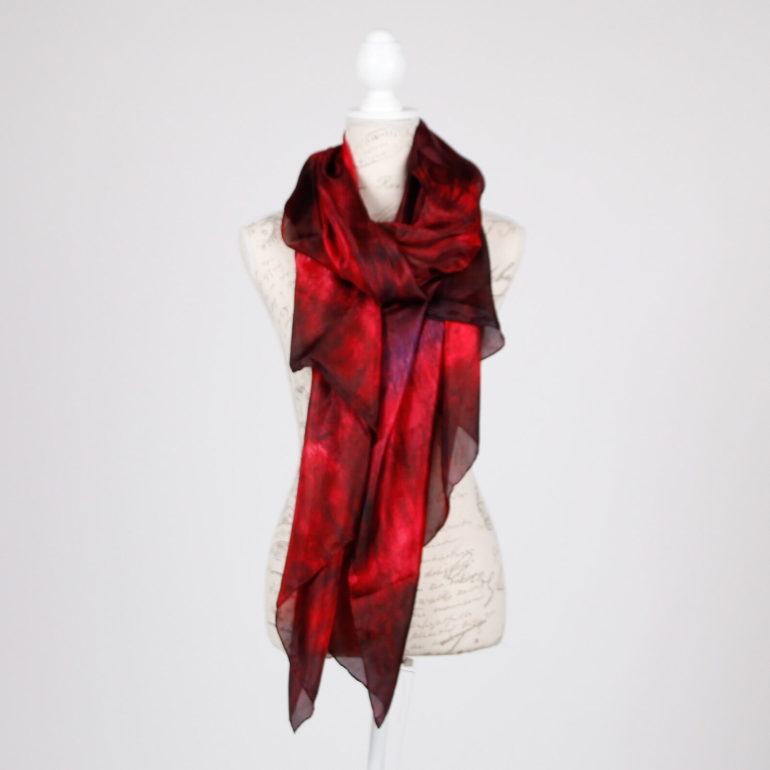 Burgundy Oversized Scarf / Oversized Red Scarf Silk / Dark Red - Etsy