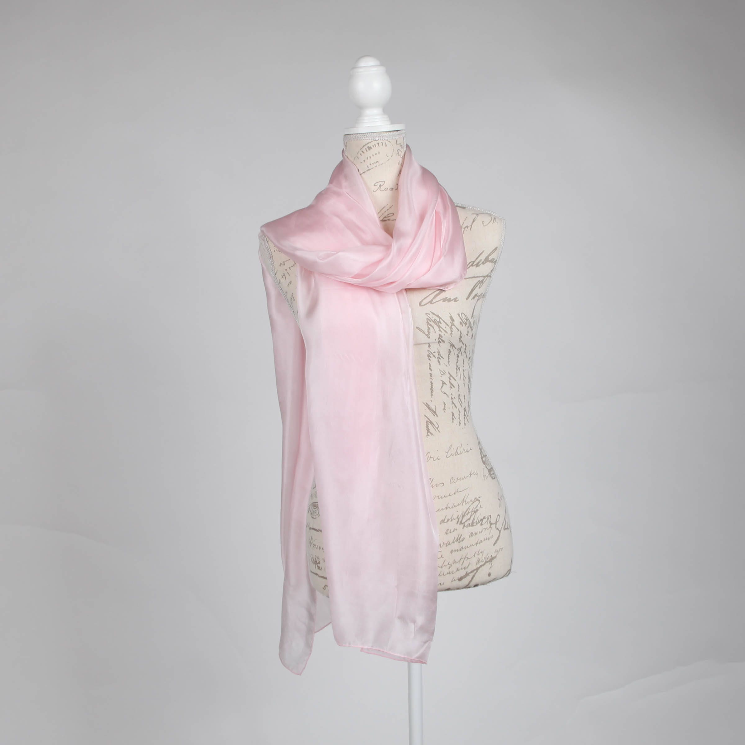 Light Pink scarf pink silk scarf lightweight scarf bridal | Etsy