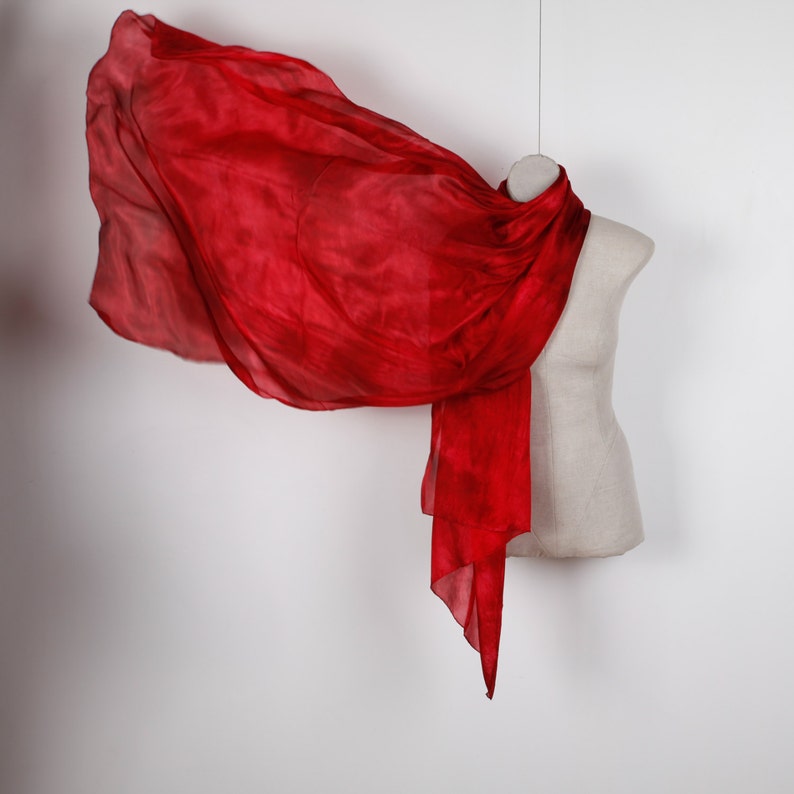 Ruby Silk Scarf / Dark Red Silk Scarf /magnificent Burgundy - Etsy