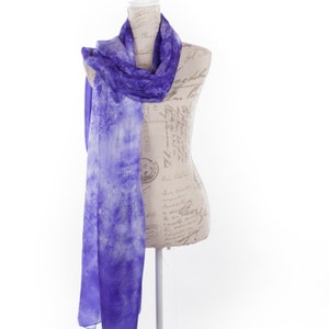 Violet Silk Scarf / Mauve Silk Shawl / Large Purple Silk Sarong / Hand ...
