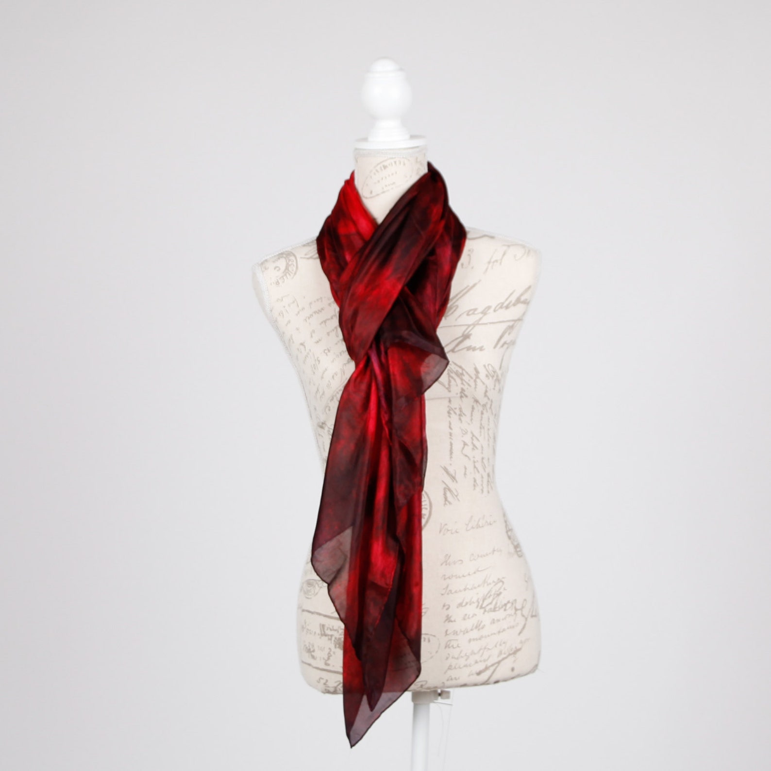 Burgundy Oversized Scarf / Oversized Red Scarf Silk / Dark Red - Etsy