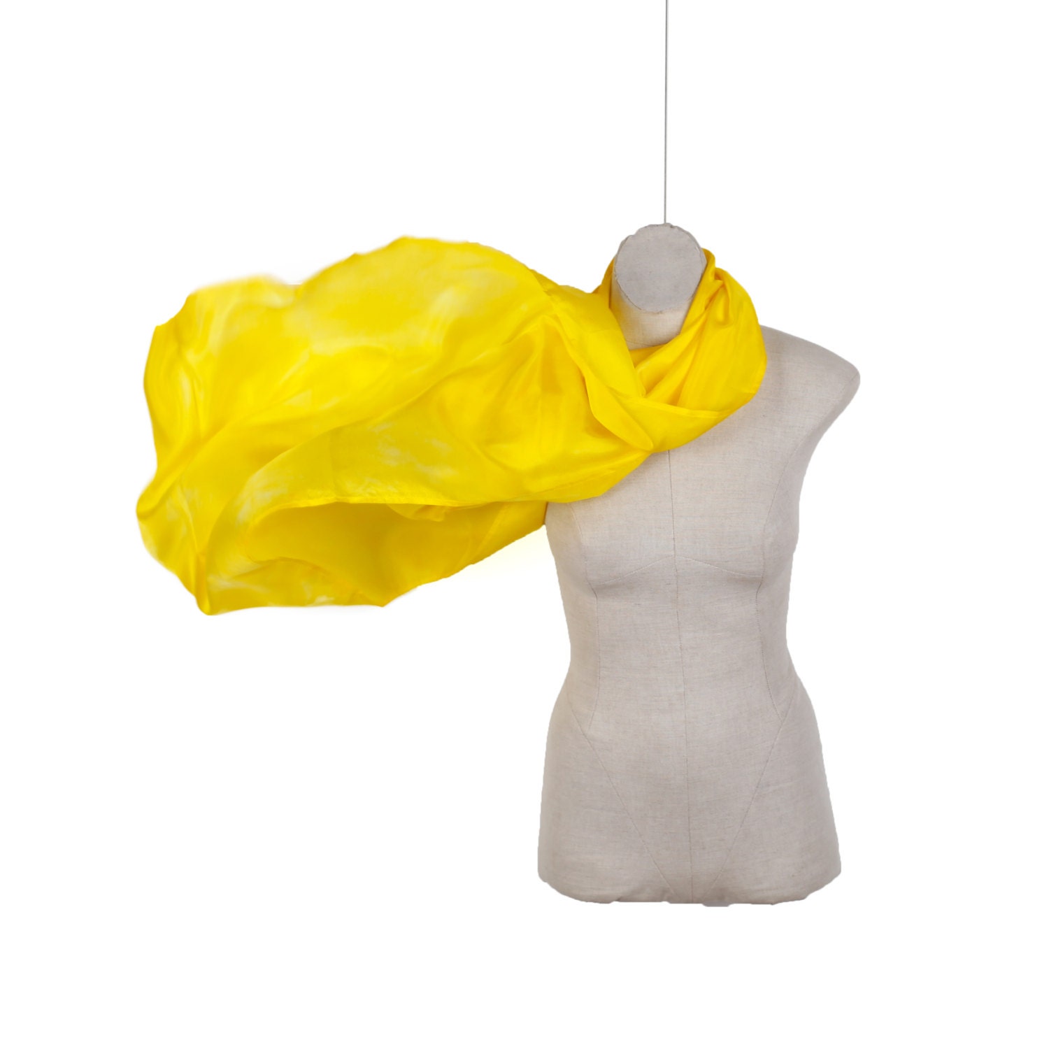 Infinity Yellow Silk Scarf for Women/ Lemon Yellow Silk Loop - Etsy