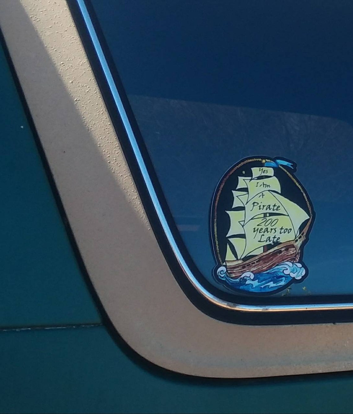 Pirate Ship Vinyl Sticker 6"x4" - Etsy