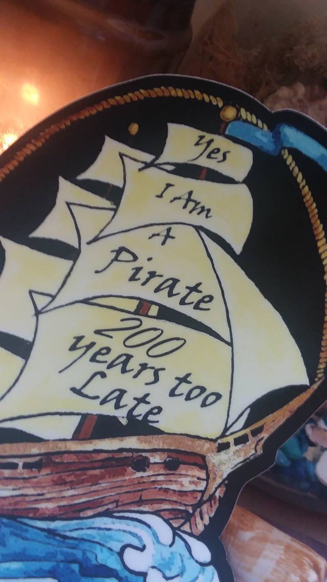 Pirate Ship Vinyl Sticker 6"x4" - Etsy