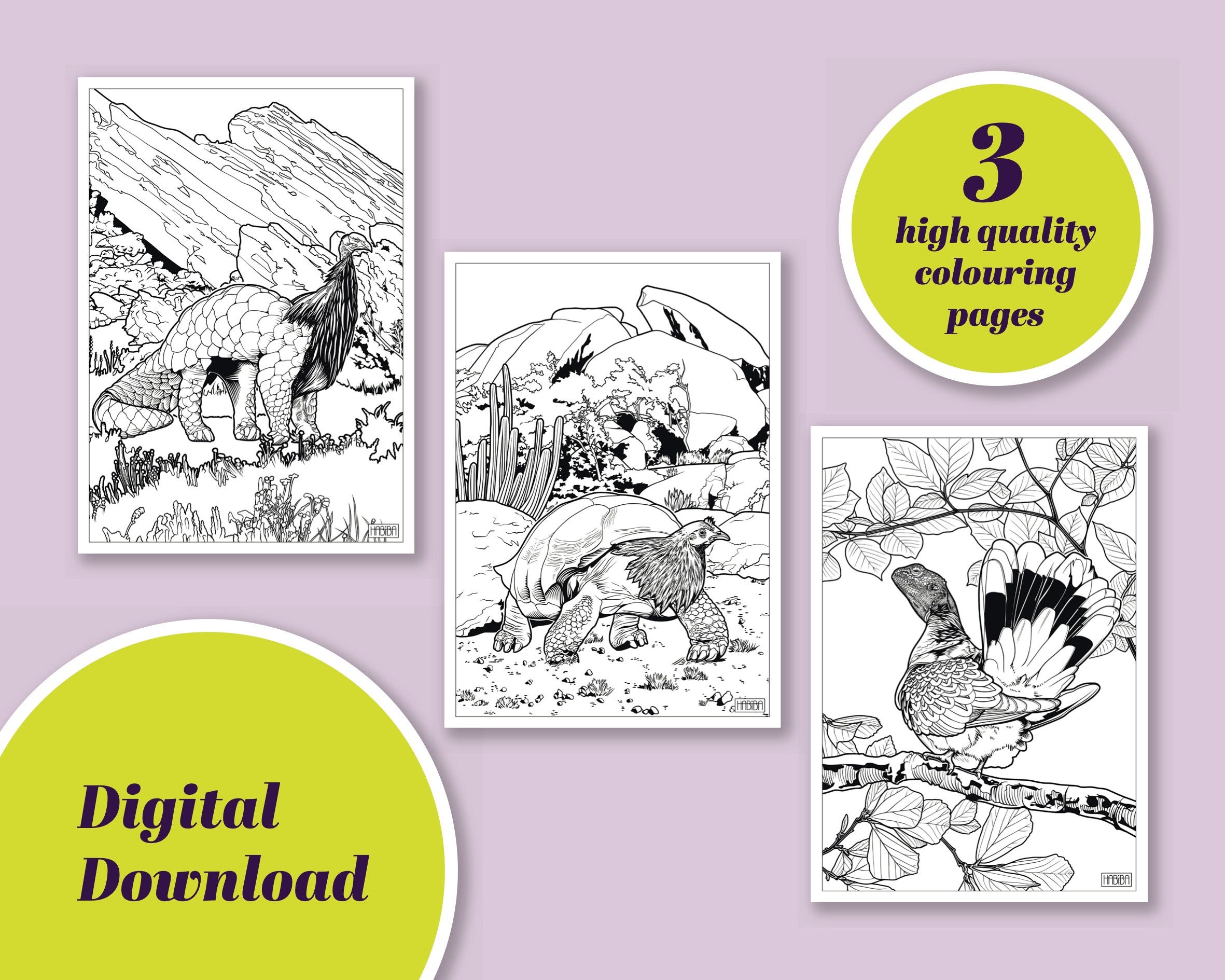 Fantasy Animals Coloring Pages - Etsy