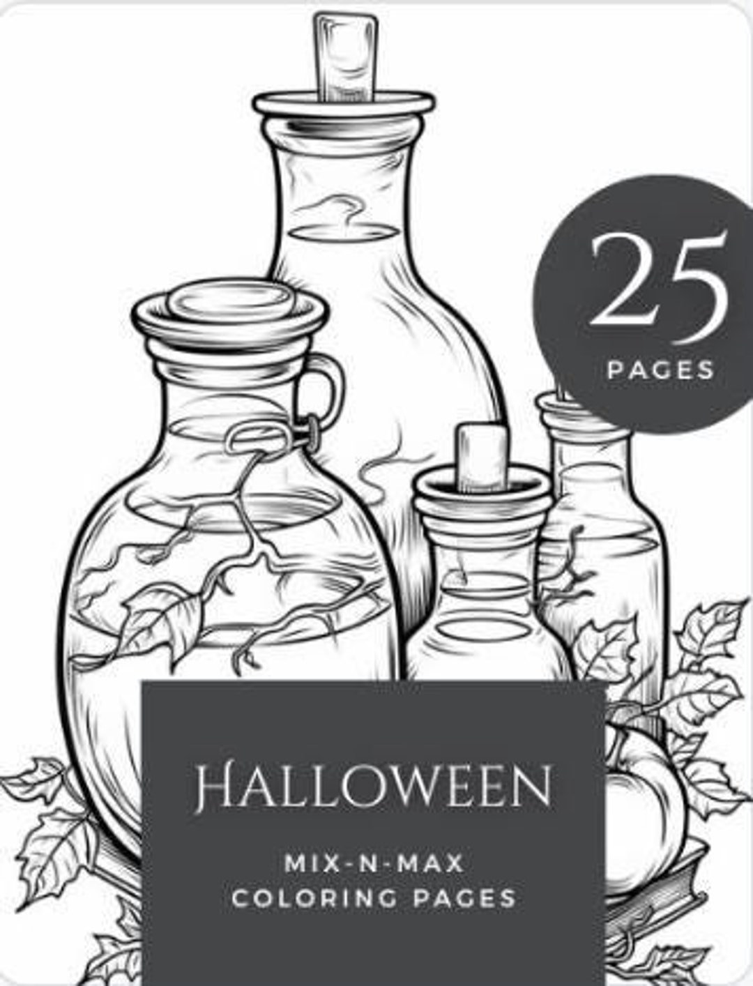 Spooky Halloween Digital Coloring Pages | Printable Set for Kids ...