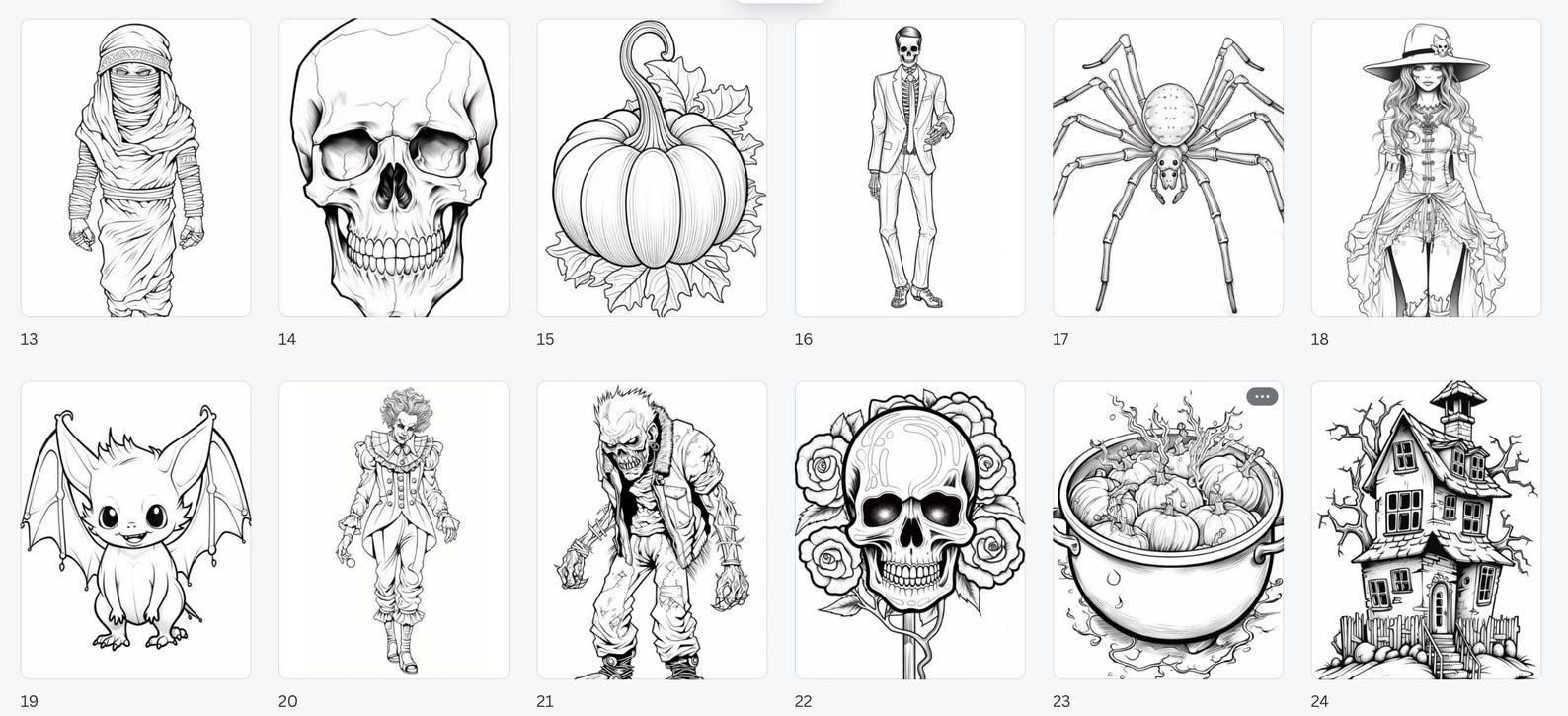 Spooky Halloween Digital Coloring Pages | Printable Set for Kids ...