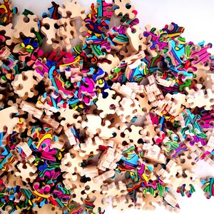 Lucky Flower , Brain Teaser Wooden Jigsaw Puzzle for Adults /colorfull ...