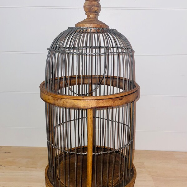 Wood Wire Bird Cage - Etsy
