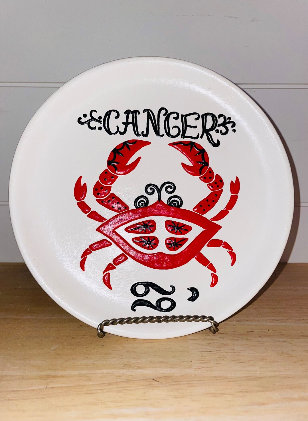 Cancer Zodiac Sign Crab June July 7 Hanging Plate - Etsy