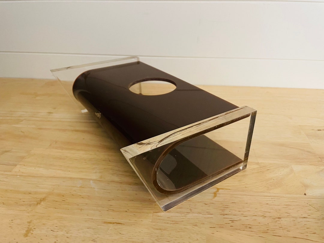 Mid Century Funky Tissue Box Cover Lucite Acrylic Brown - Etsy