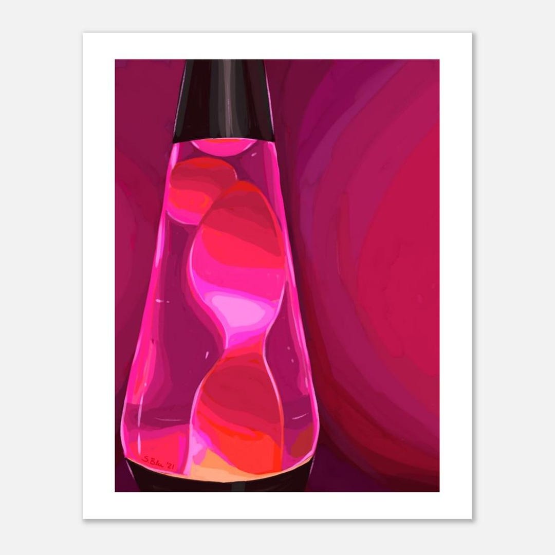 Pink Lava Lamp | Painting Fine Art Print | Original Digital Painting ...