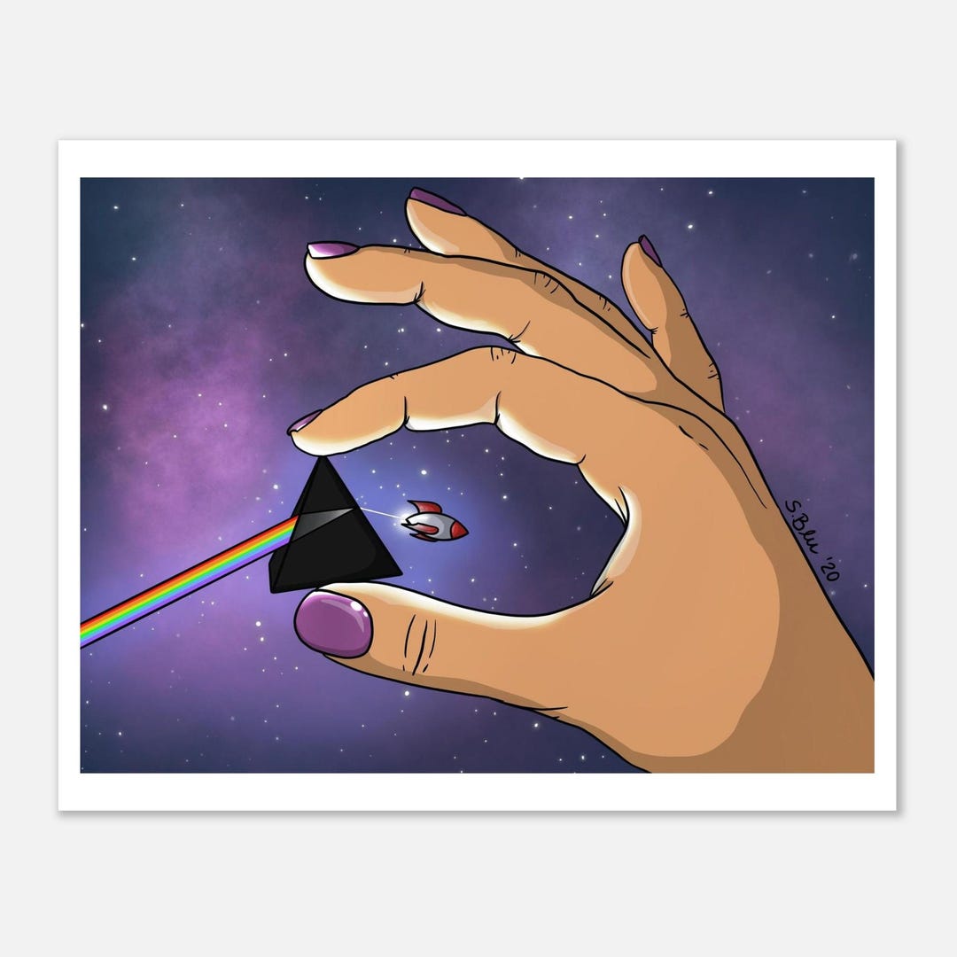 Prism Rocket | Illustration Fine Art Print | Original Digital Painting ...