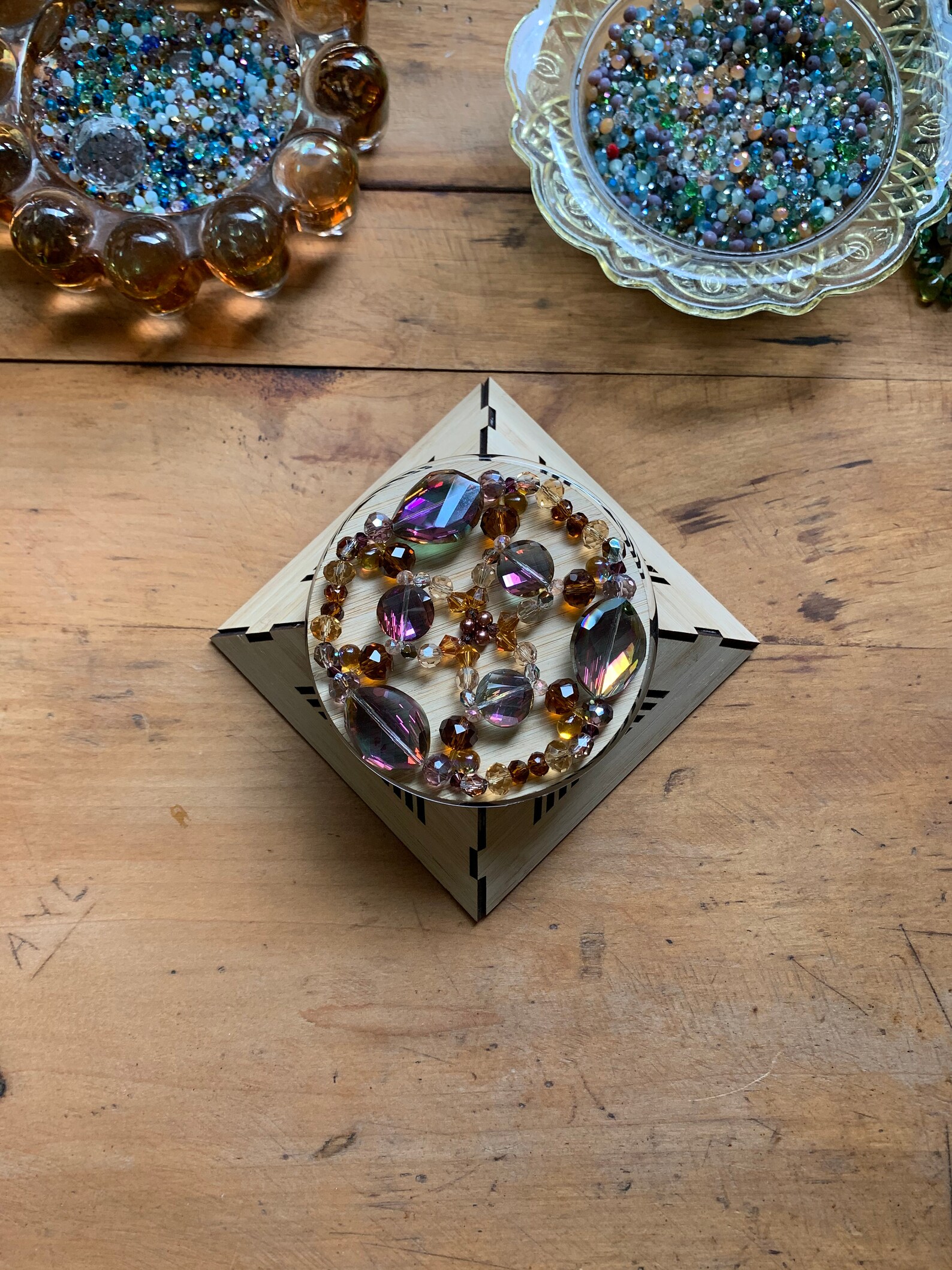 Solar-powered spinning crystal beads. Makes colorful sunlight | Etsy