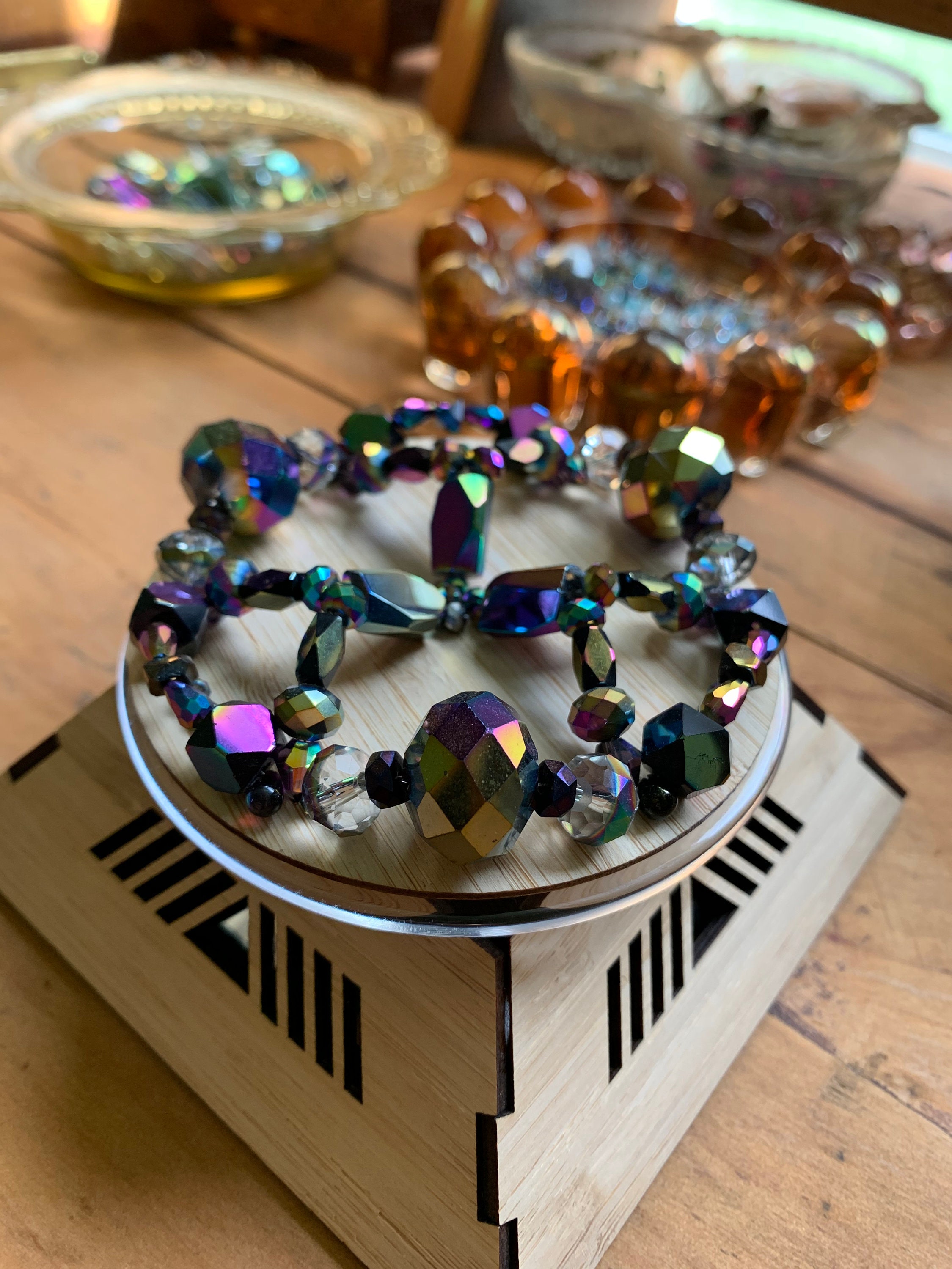 Dark Spell, Solar Powered, Spinning Crystal Beads, Futuristic Art ...