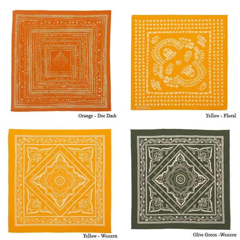 Personalized Embroidered Artisan Bandana - Etsy