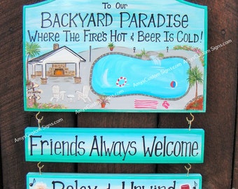 Hand Painted Beach Signs | Etsy
