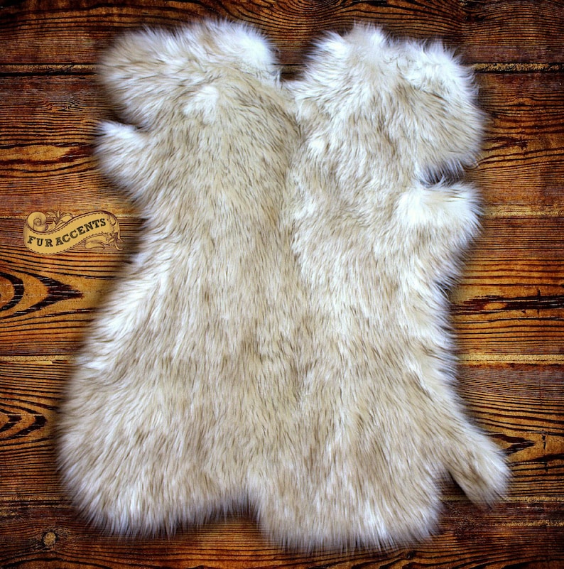 Premium Faux Fur Pelt Skin Hide Shape Area Rug Carpet - Etsy