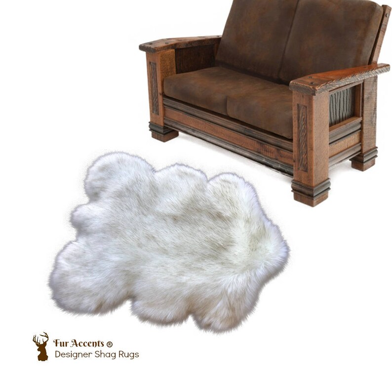 Shaggy Faux Fur Area Throw Rug Classic Russian Wolf Sheepskin - Etsy