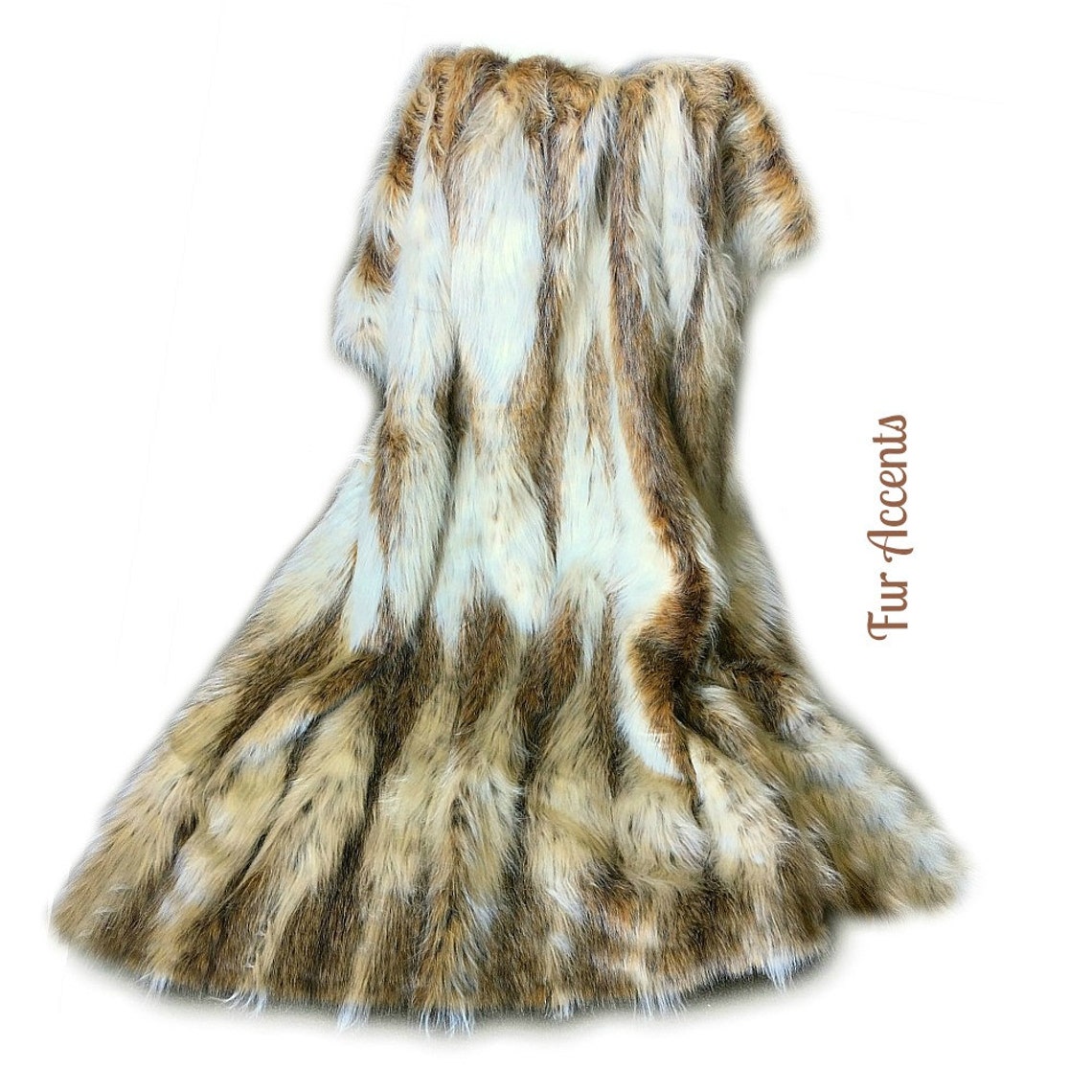 Brown Diamond Fox Tail Throw Blanket Premium Faux Fur - Etsy