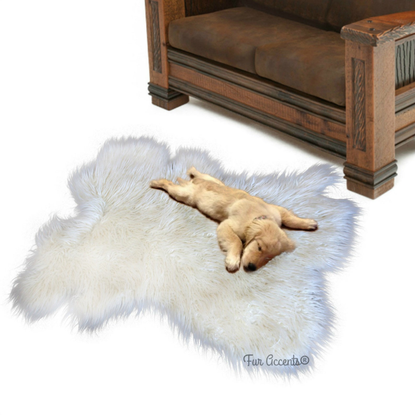 NEW Faux Fur Pelt Rug Soft Shaggy Area Carpet Accent Throw - Etsy