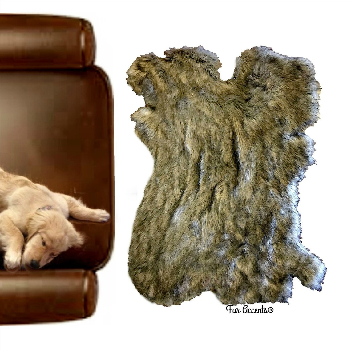 NEW Faux Fur Pelt Rug Soft Shaggy Area Carpet Accent Throw - Etsy