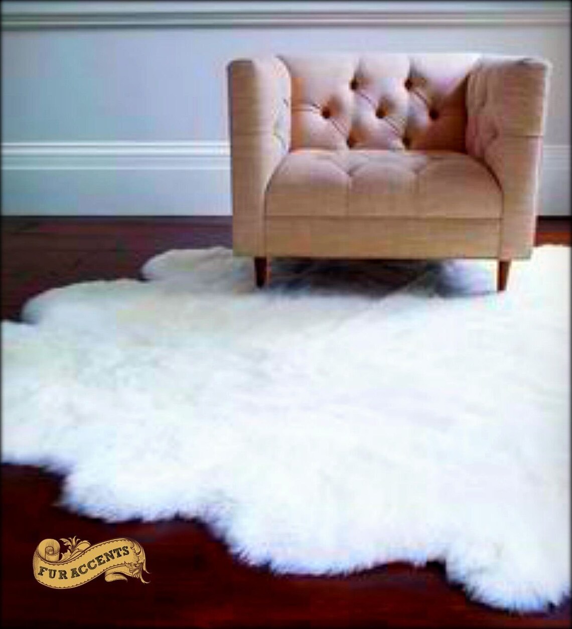 NEW Scalloped Faux Sheepskin Area Rug Throw Carpet Plush Fur - Etsy