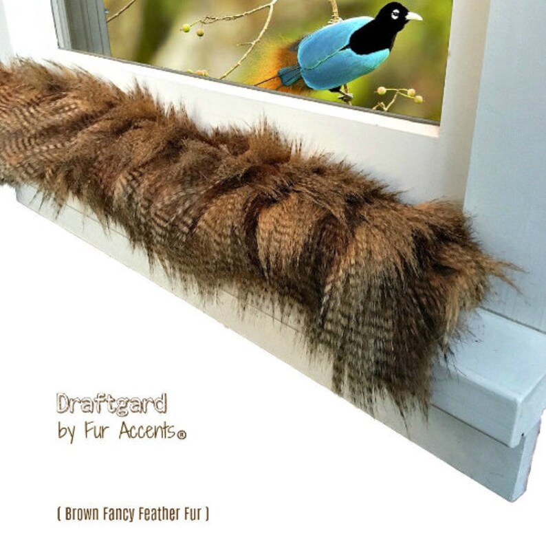 Fur Accents Luxurious Faux Fur Door and Window Draft Stoppers | Etsy