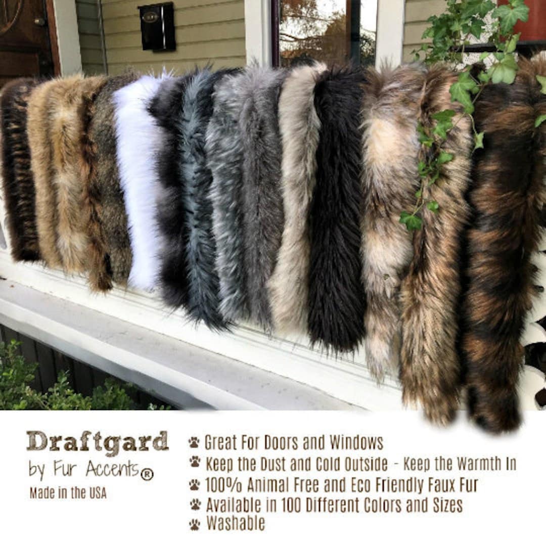Fur Accents Luxurious Faux Fur Door and Window Draft Stoppers - Etsy