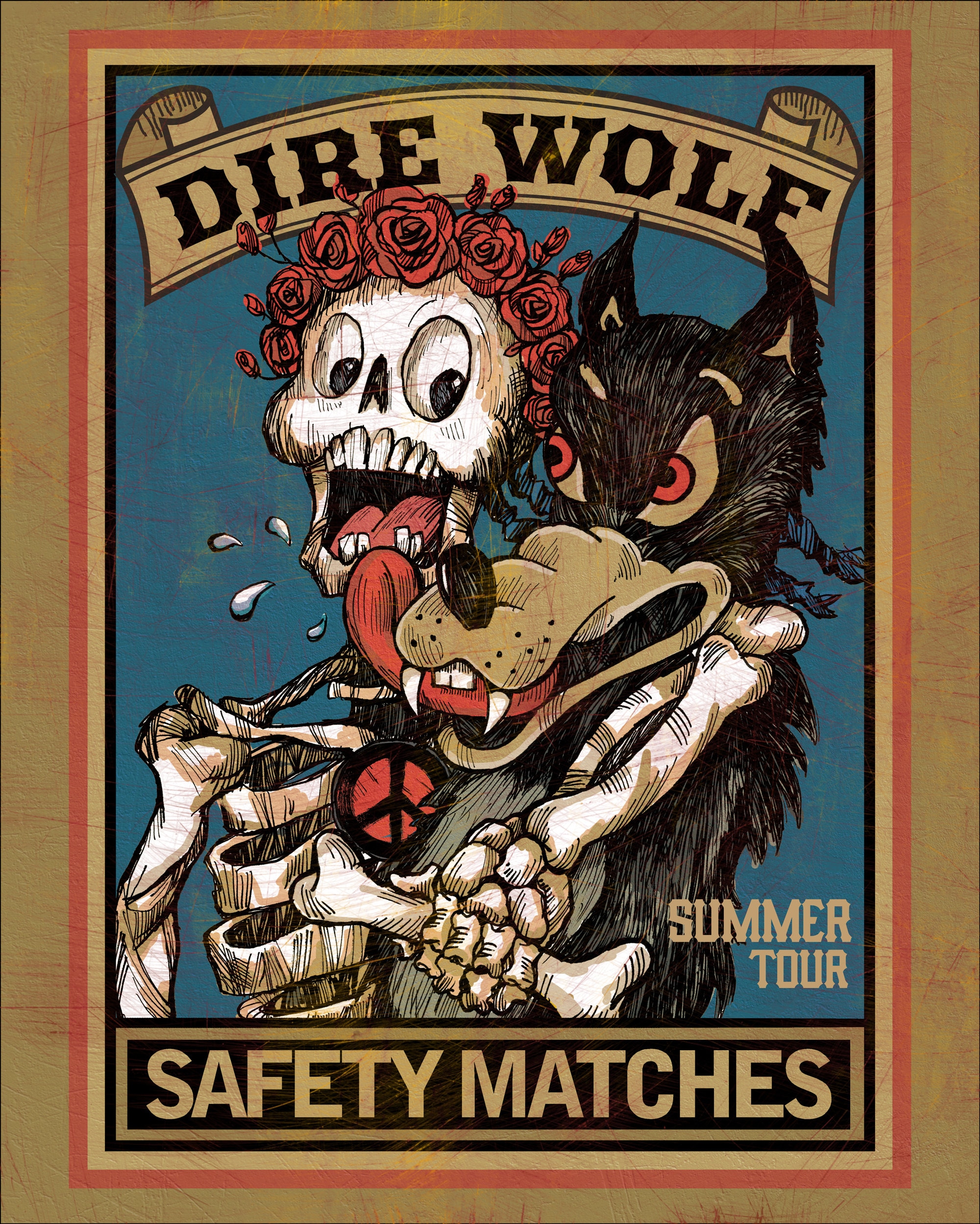 DIRE WOLF - Matchbook POSTER - Etsy