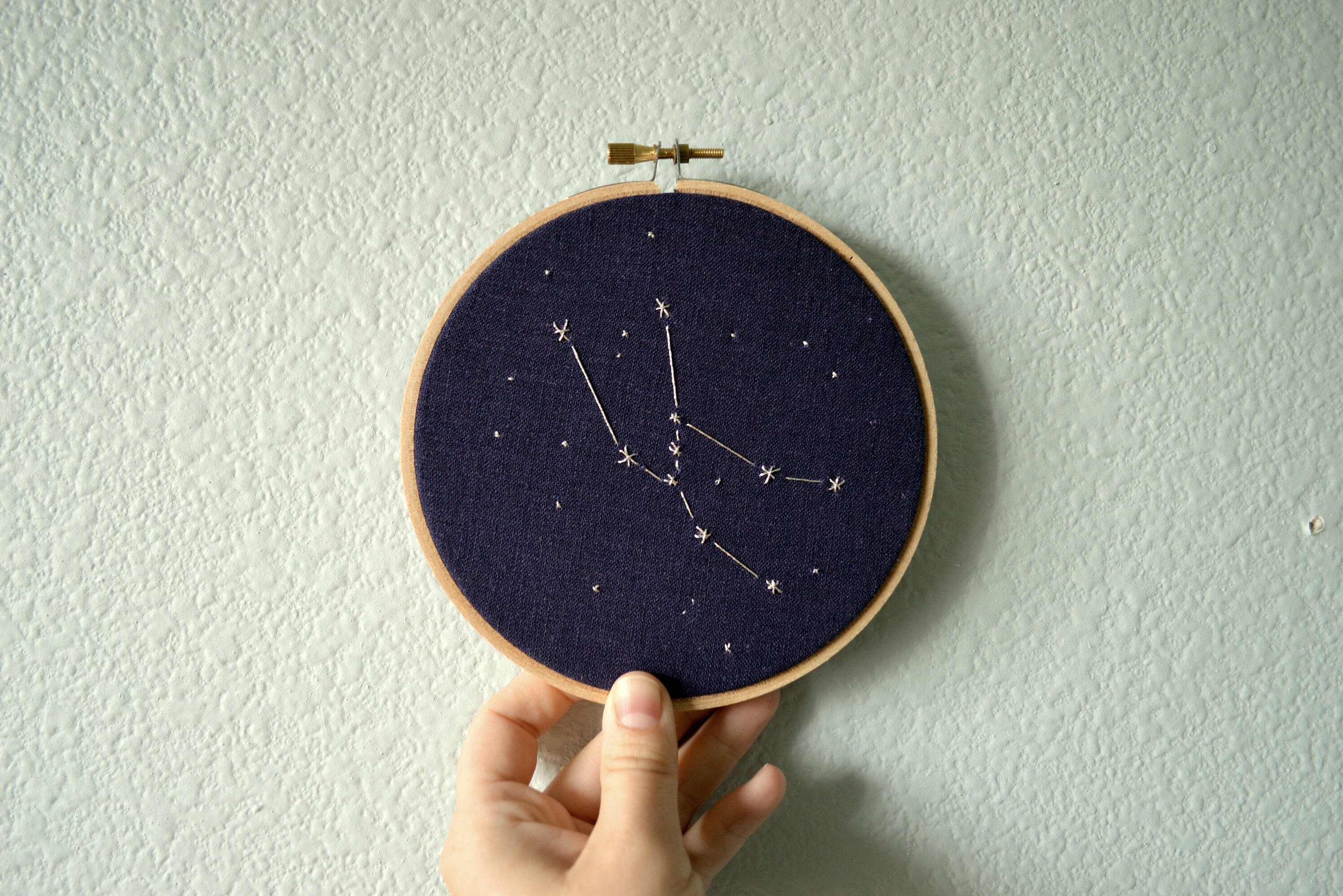 Taurus Constellation Embroidery Hoop Art Zodiac Star Sign | Etsy