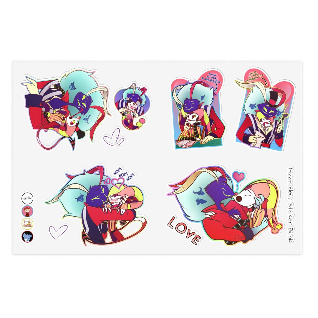 Fizzmodeus Sticker Book - Sticker Sheets | Cute Decor - Love - Etsy