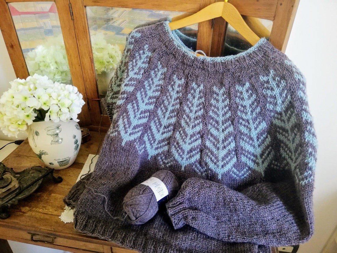 Hand Knit Fair Isle Sweater, Custom Cowichan Sweater Unisex, 7th ...