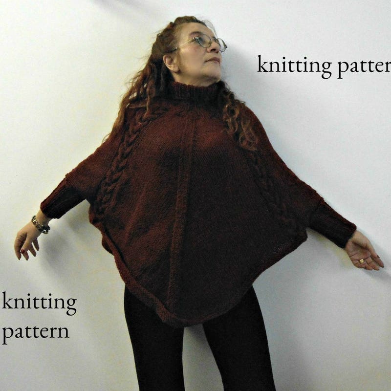 Cable Knit Poncho - Etsy